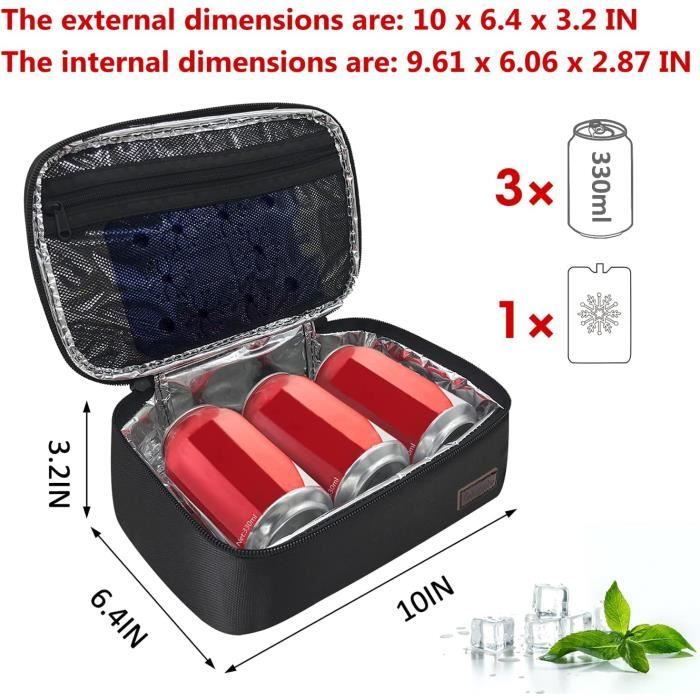 Mini Sac Isotherme De Repas Sac À Collations 3,5L Pour Hommes Femmes ...