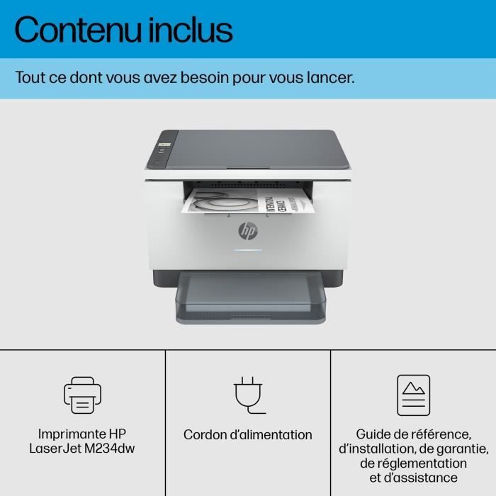 Imprimante multifonction HP Laserjet M234dw laser noir et blanc ...