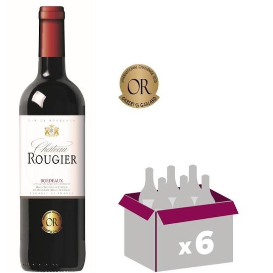 Château Rougier 2024 Bordeaux - Vin rouge de Bordeaux x6 - La cave Cdiscount