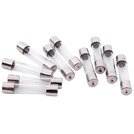 FUSIBLES 10 pcs Fusibles en tube de verre a soufflage rapide 6x30mm 250V 3A - Cdiscount Auto