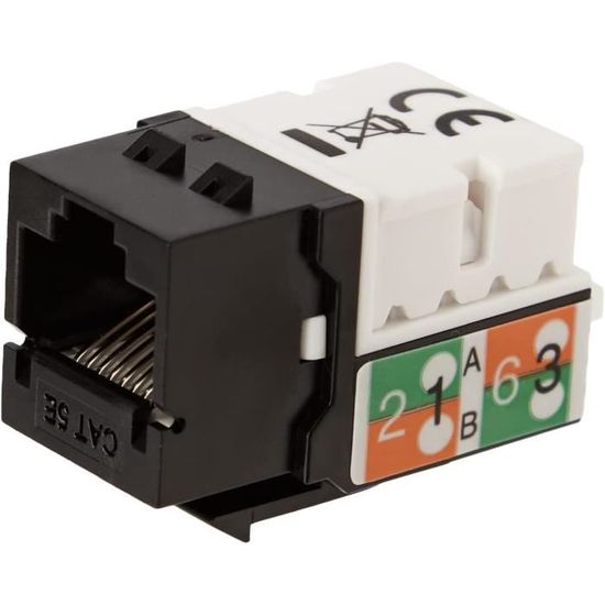Module Keystone Cat-5e Non blindé - Connecteur RJ45 - Noir - Cdiscount ...