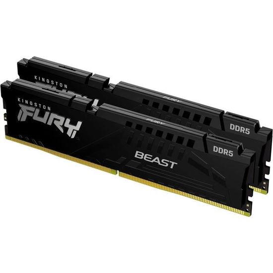 Kingston Fury Beast 64Go 6000Mt-S Ddr5 Cl30 Dimm(Kit De 2)Noir Mémoire ...