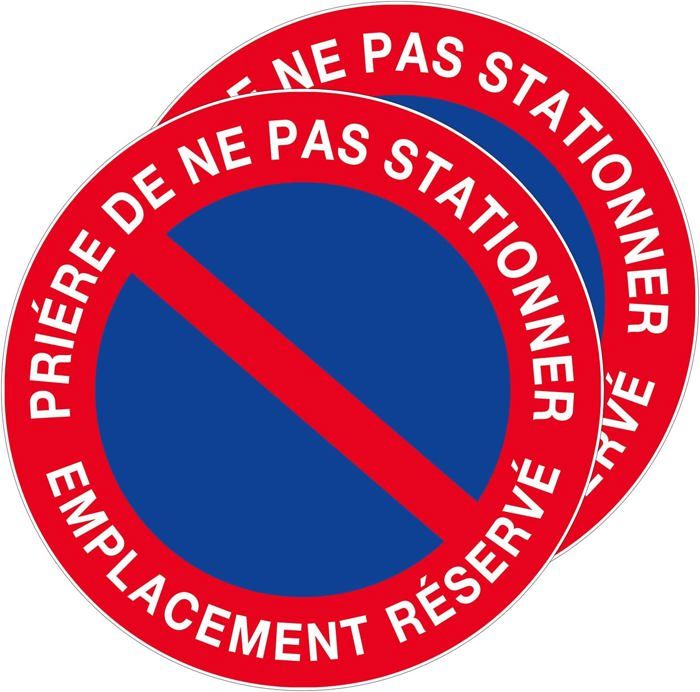Autocollant interdiction de stationner - stationnement interdiction ...