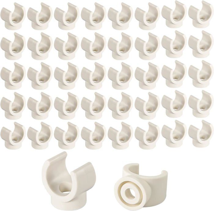 50pcs Clip de Tube PVC, 20mm PEX Tube U Crochet Clip Montage Plastique ...