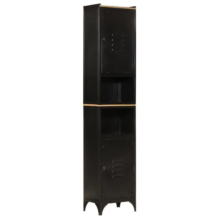 UU*NEW Armoire de salle de bain - 40x27x180 cm - fer et bois de ...