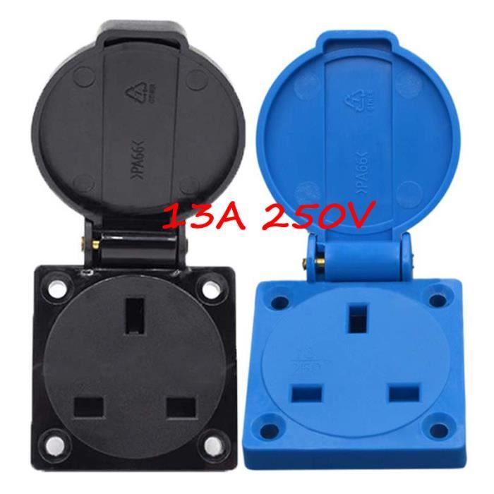 13A UK socket Blue color-Prise de courant électrique universelle pour l ...