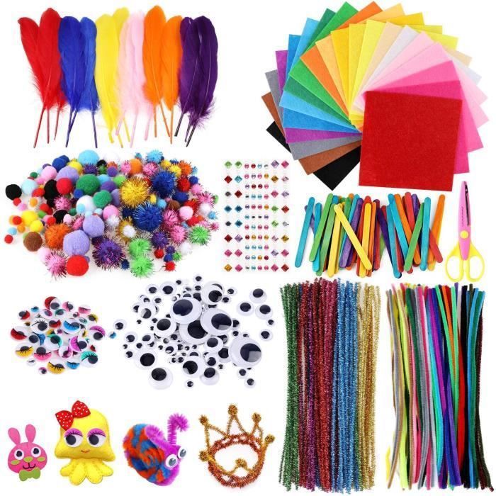 Pipe Cleaners Crafts Set, Tuyaux Chenille et Pompoms Loisirs creatifs ...