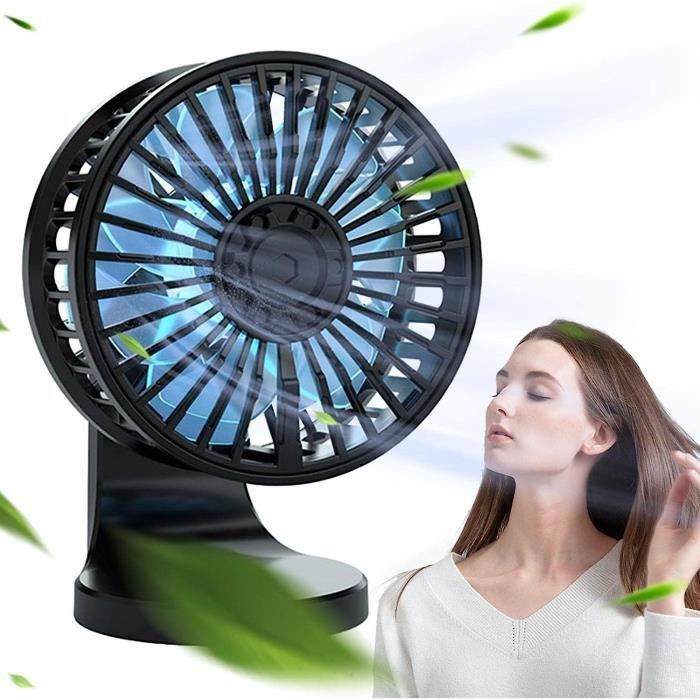 Ventilateur De Camion, Ventilateur De Bureau Réglable À 360° Usb, 3 ...