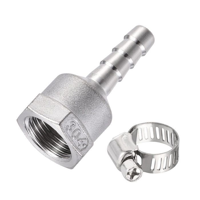 Raccord tube VOCOSTE Inox 304 Raccord Cannelé Tuyau Connecteur 8mm Barbelé x G3-8 Femelle Tube ...
