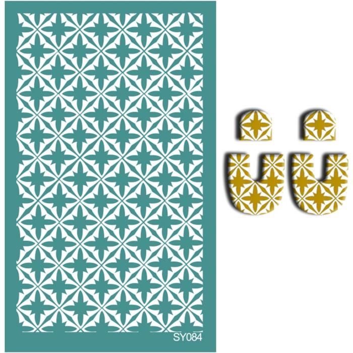 18 Styles De Pochoirs De Sérigraphie For Argile Polymère, Kit De ...