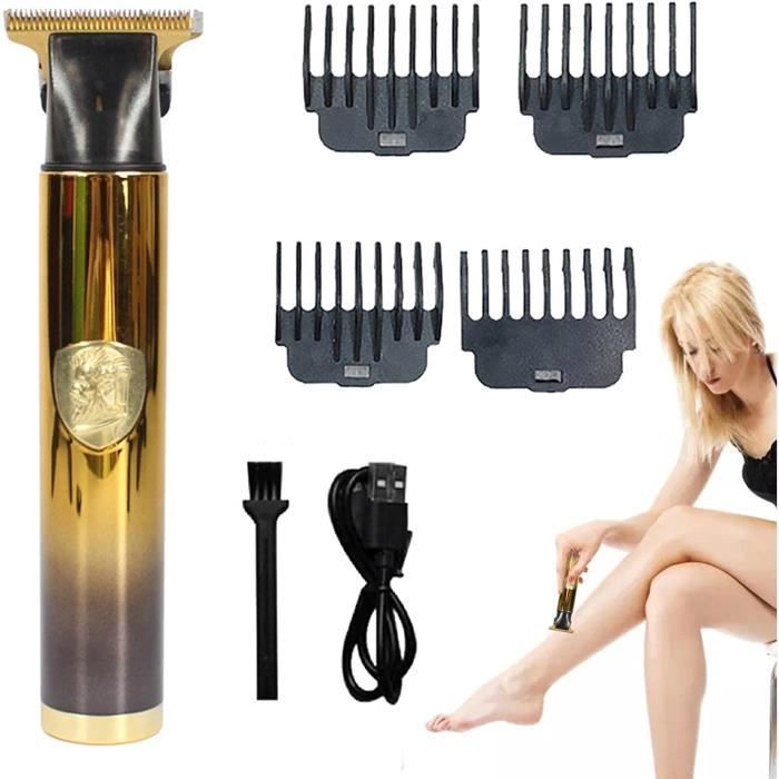 Tondeuses à Cheveux en Relief,Tondeuse à Barbe électrique sans Fil T-Blade - Kit de toilettage ...