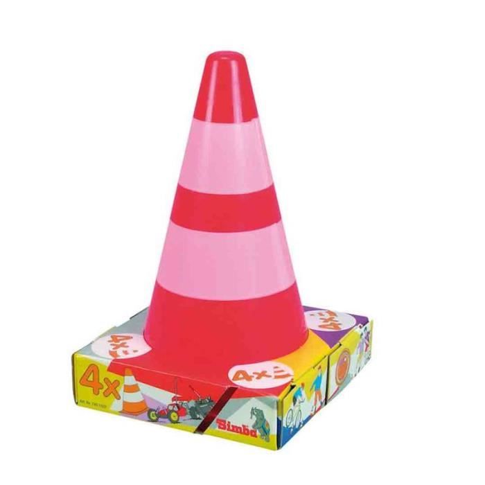 Jouet - Simba Toys - Set de 4 pylones orange et blanc - Plastique ...