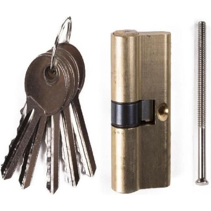 Canon cylindre serrure de sécurité pour porte 60 mm 5 Clés - Cdiscount ...