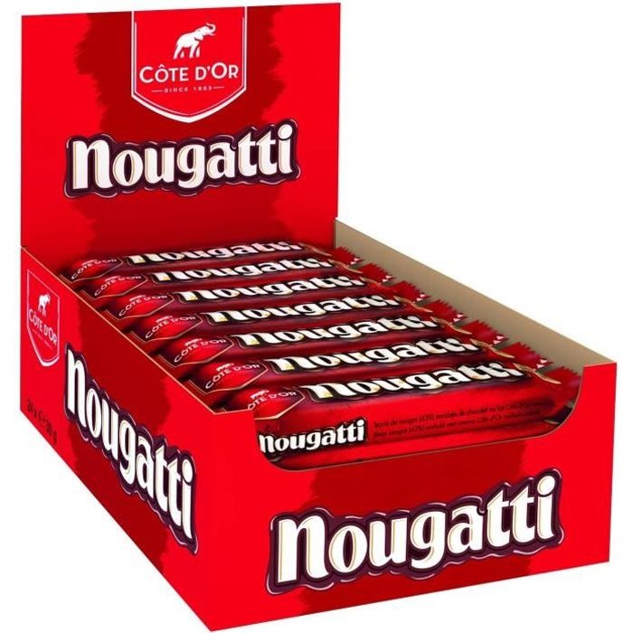 Côte d'Or Nougatti - Barre de Nougat au Chocolat au Lait - Cacao 100% ...