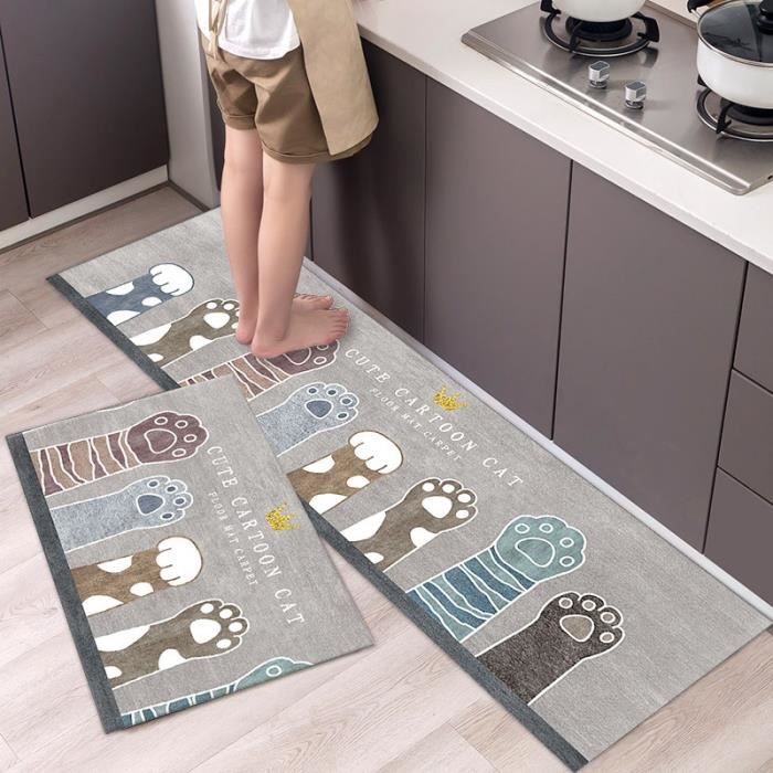 DAMILY® Dessin animé tapis de sol cuisine tapis simple salle de bain ...