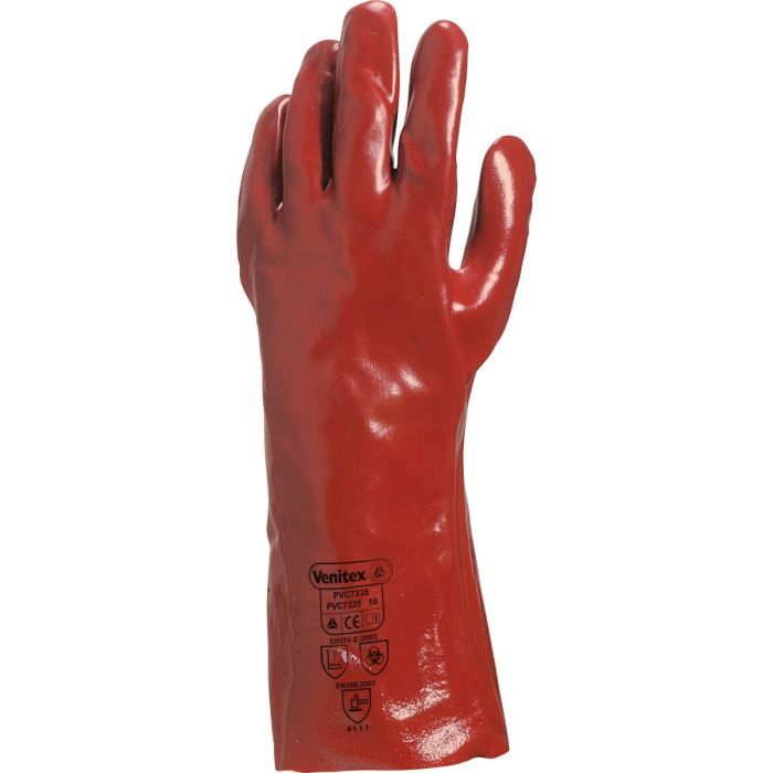 DELTA PLUS-GANT PVC ROUGE LONGUEUR 35 CM-PVC733… - Cdiscount Bricolage