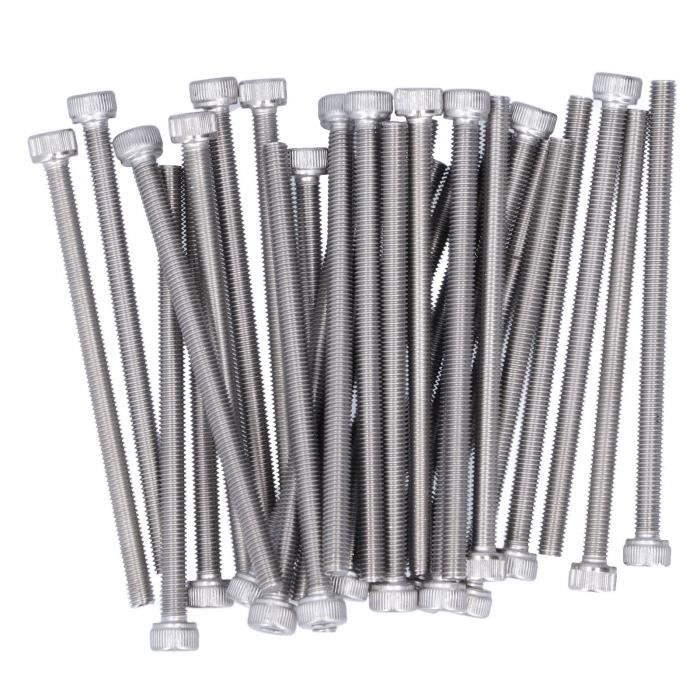 JIN-30 pièces M5 vis à tête hexagonale à tête cylindrique A2 vis à tête ...