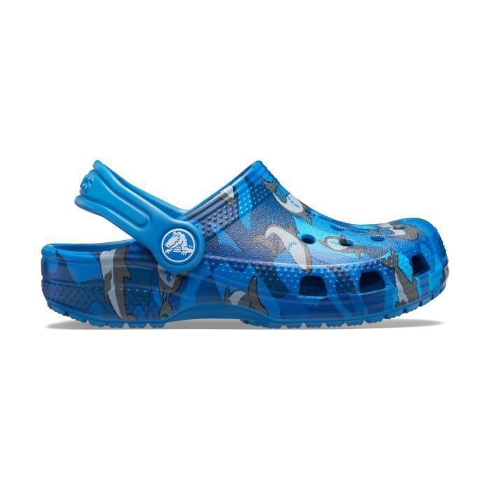 Sabots Crocs™ Classic Shark Clog PS pour enfant - Bleu Prep Blue ...