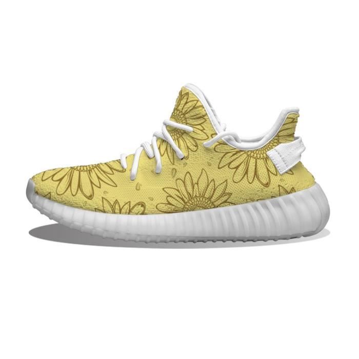 Chaussures de Sport Running Course Simple Sunflower imprimé Baskets ...