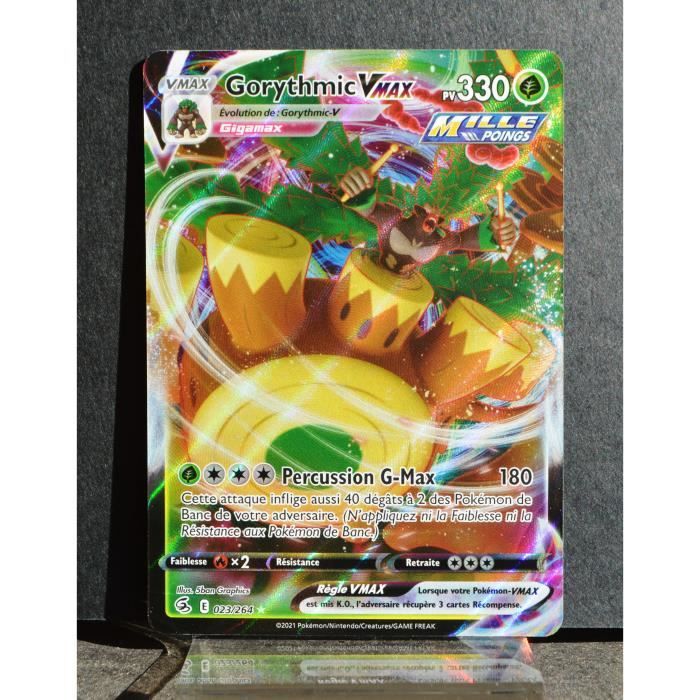 Carte Pokémon Gorythmic VMAX 330 PV 023-264 EB08 - Poing de Fusion NEUF ...