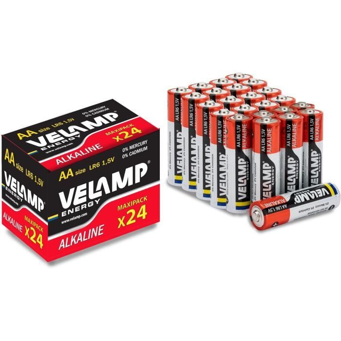 Lot de 24 Piles alcalines STILO LR6 AA 1,5 V A272 - Cdiscount Jeux - Jouets