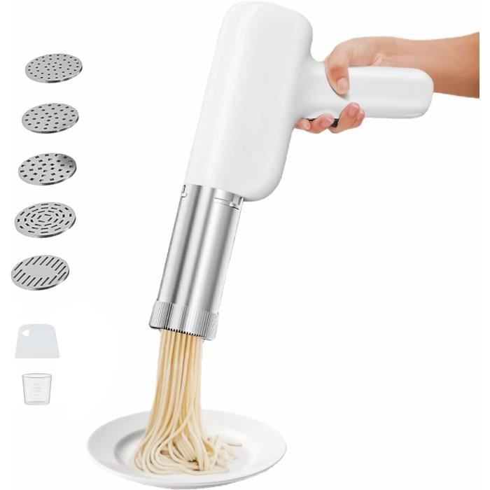 QHENS Machine a Pates Fraiche Electrique Portable avec 5 Moules à ...