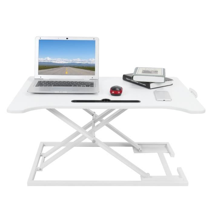 Bureau informatique relevable, bureau de travail - SURENHAP - : MDF ...