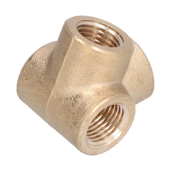 Tbest 4‑Way Side Outlet Tee, Sturdy Anticorrosion Four‑Way Iron Pipe ...