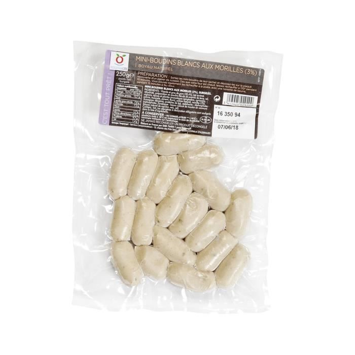 Mini-boudins blancs surgelés aux morilles - 250 g - Cdiscount Au quotidien