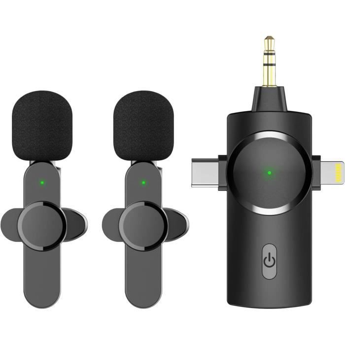 Micro Cravate Sans Fil, Prise 3 En 1, Lot De 2 Micros Revers Pour ...