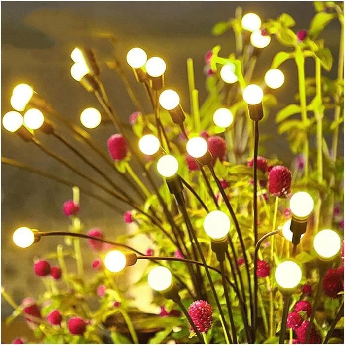 Lucioles Solaire Jardin, 4 Packs De 6 8 10 Led Luciole, Éclairage Automatique Eclairage ...