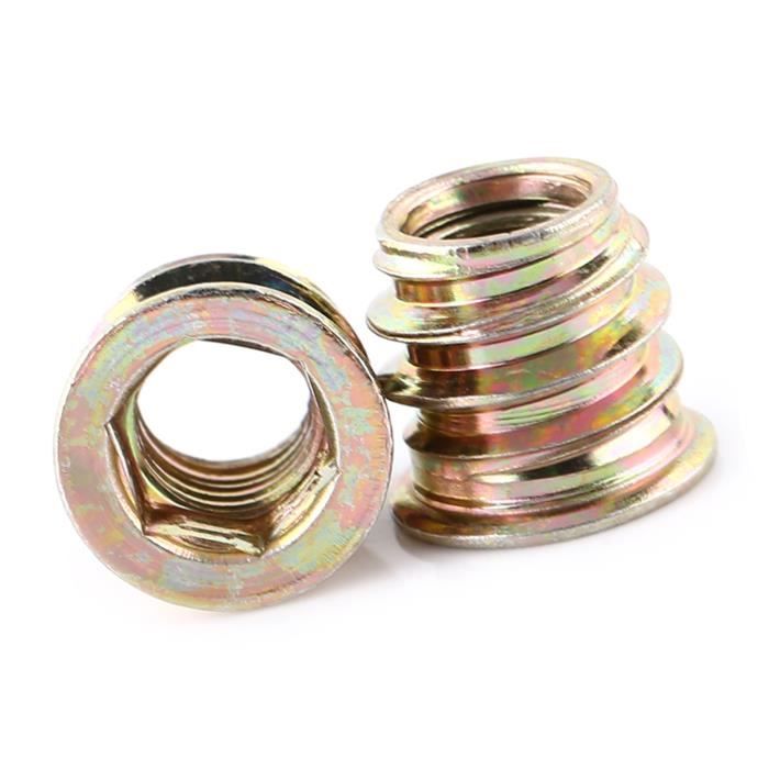 VBESTLIFE Écrou d'insertion Écrous à insert en acier au carbone zingué ...