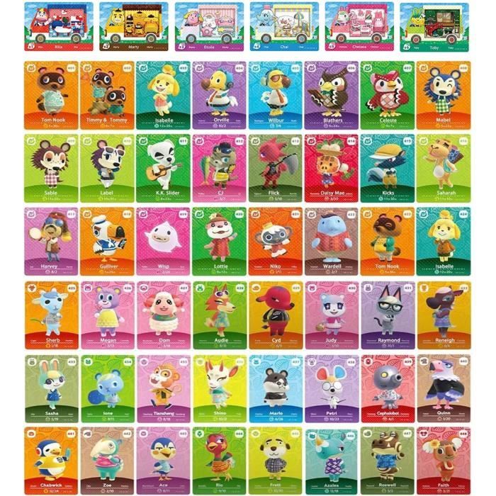 54 pièces Mini Cartes NFC Series 5 Cards pour Animal Crossing New ...