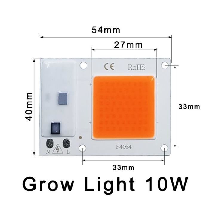 Grow Light 10w Puce lumineuse de croissance LED COB à spectre complet ...