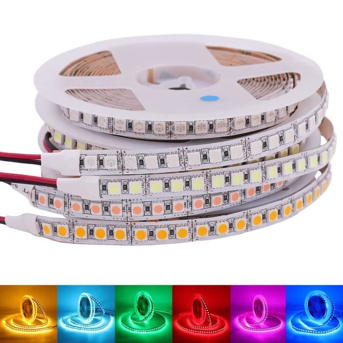 BANDE LED,Bleu-SMD 5050 60LEDs-IP 21 NON Waterproof-5m--Bande lumineuse LED RGB Flexible, DC12V ...