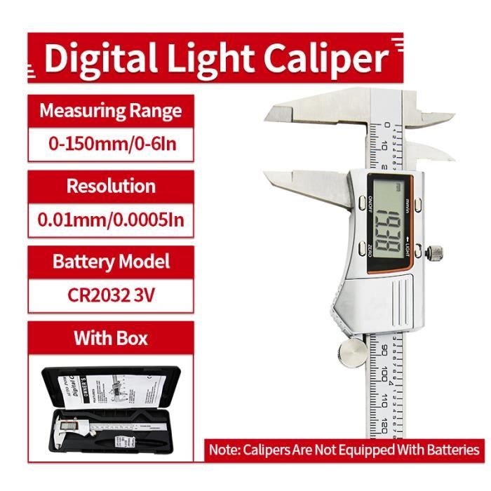 MICROMETRE,Box Light Caliper--Pied à coulisse numérique électronique en ...