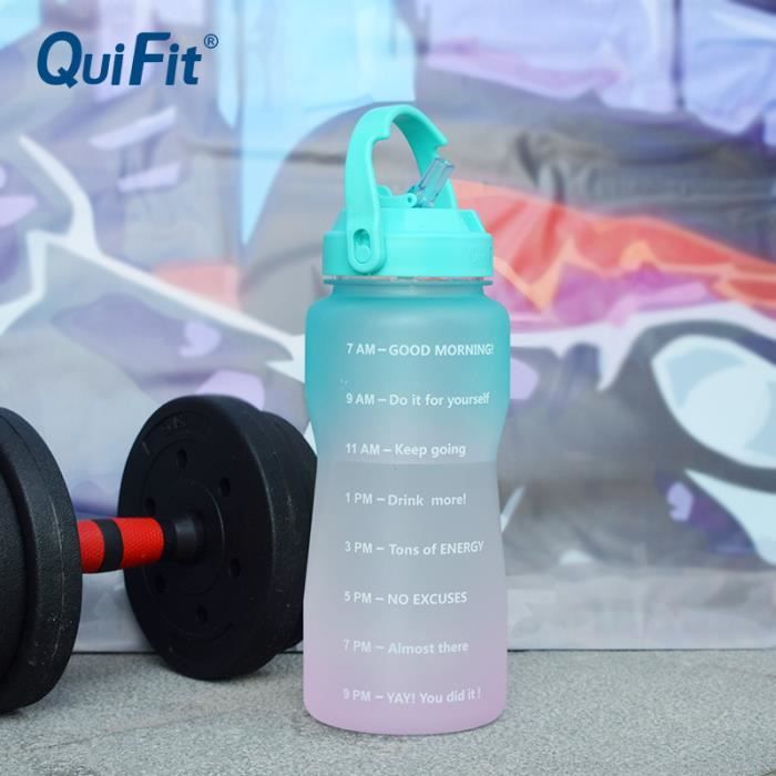 GOURDE,GreenBPurple-2L 64oz--bouteille'eau 2L-64oz, avec poignée en ...