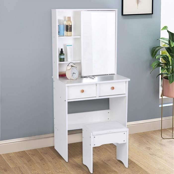 Accueil coiffeuse chambre maquillage dressing avec tabouret et miroir ...
