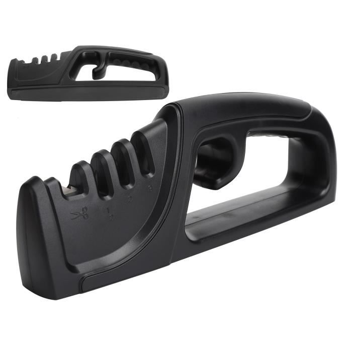 LIH Aiguiseur manuel d'affûtage rapide de couteau de cuisine en pierre d'affûtage ...