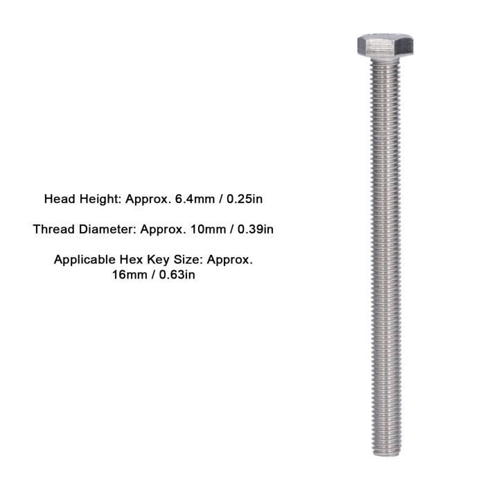 ZER-20 pièces boulon hexagonal vis de réglage à filetage grossier ...