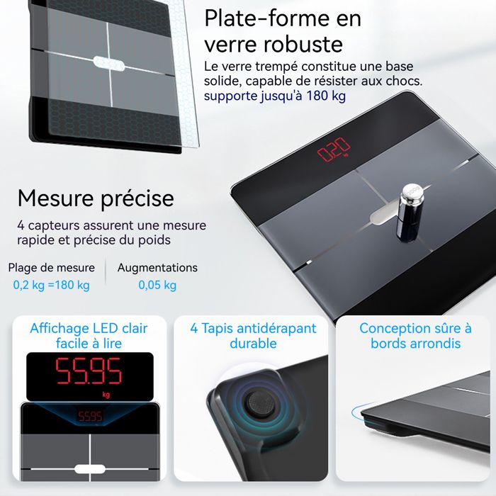 Balance INN® avec 13 surveillance santé affichage lcd connexion ...