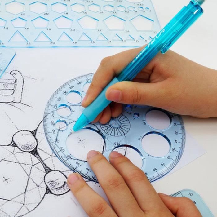 Règle géométrique multifonctionnelle KATEL - Règle de dessin ...