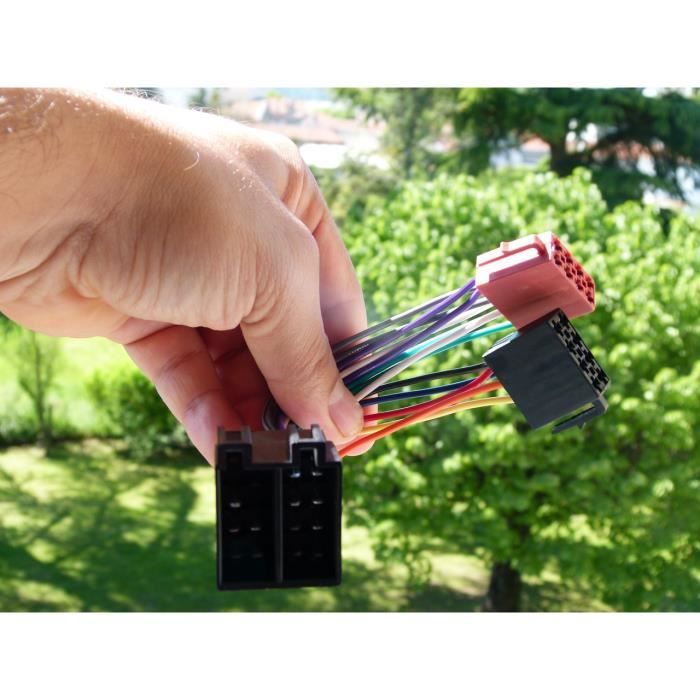 CONNECTIQUE CABLE FAISCEAU ISO AUTORADIO MULTIMARQUE UNIVERSEL ...