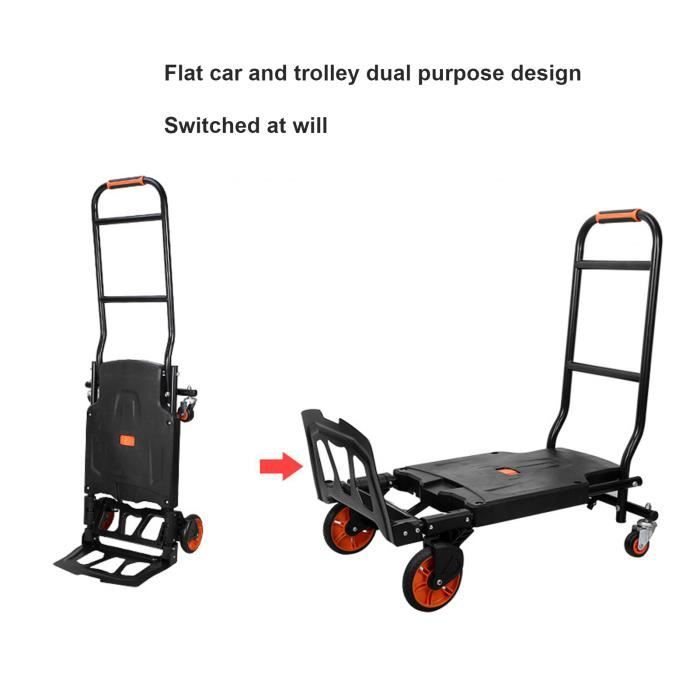 HEN--Diable pliant Chariot à Bagages à Roulettes Pliant, Chariot de ...