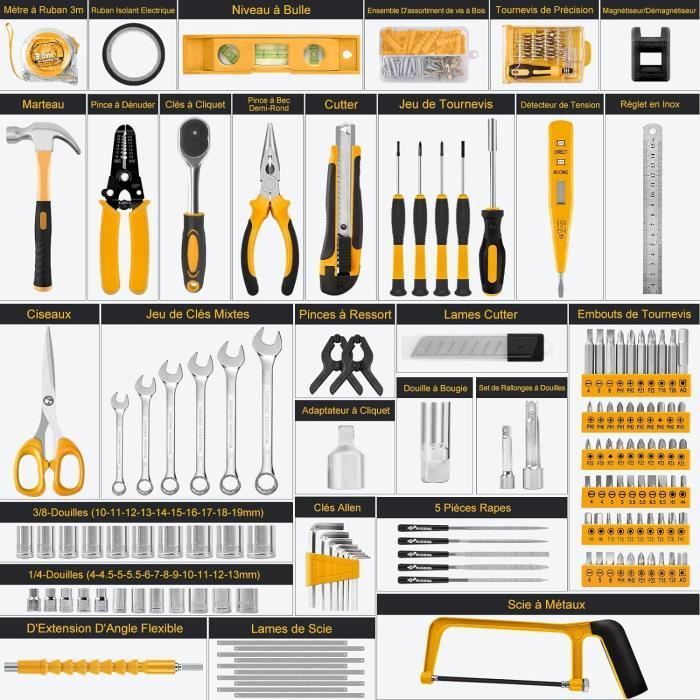 Boite A Outils Complete 300 Pièces - Caisse A Outil Complete Malette ...