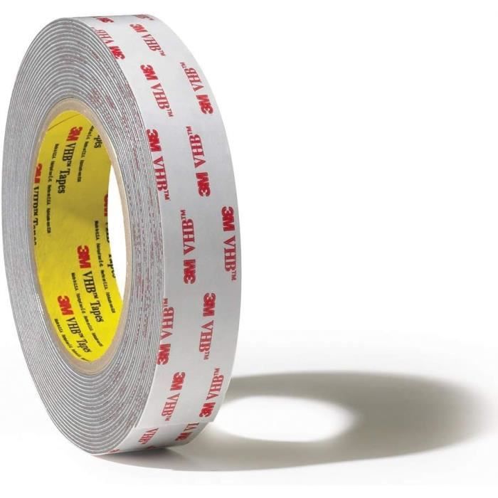 3M Ruban Adhésif Double Face Extra Fort Etanche 3M VHB (19mm x 4,5m) if 3M Ruban Mousse Adhésif ...