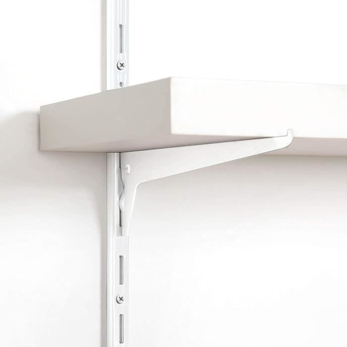 AJW-Support d'étagère murale Console simple pour crémaillère d'étagère ...