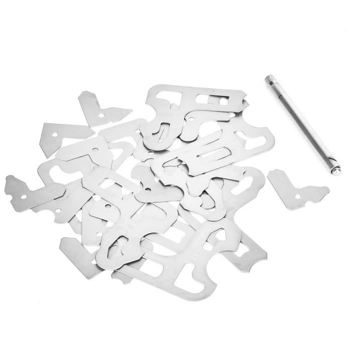 FAN-Jauge de rayon Jeu de Jauges de Rayon en Acier Inoxydable 1/64-1/2 ...