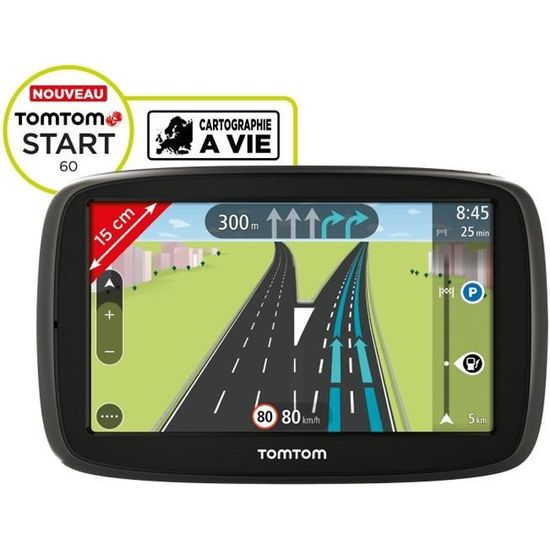 TOMTOM START 60, GPS 6", 45 pays - Cartes gratuites à vie - Cdiscount Auto