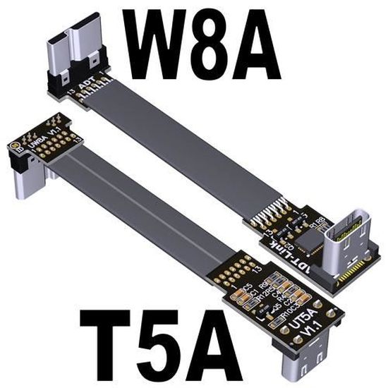 Puce UT5A-UW8A 13P-40cm USB 3.0 Micro B To Type C Male Female Up Down Left Right Angled USB3.0 ...